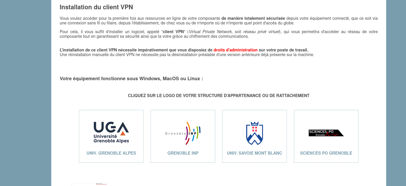 VPN INP - UGA - Ensidoc - Documentation Informatique Ensimag